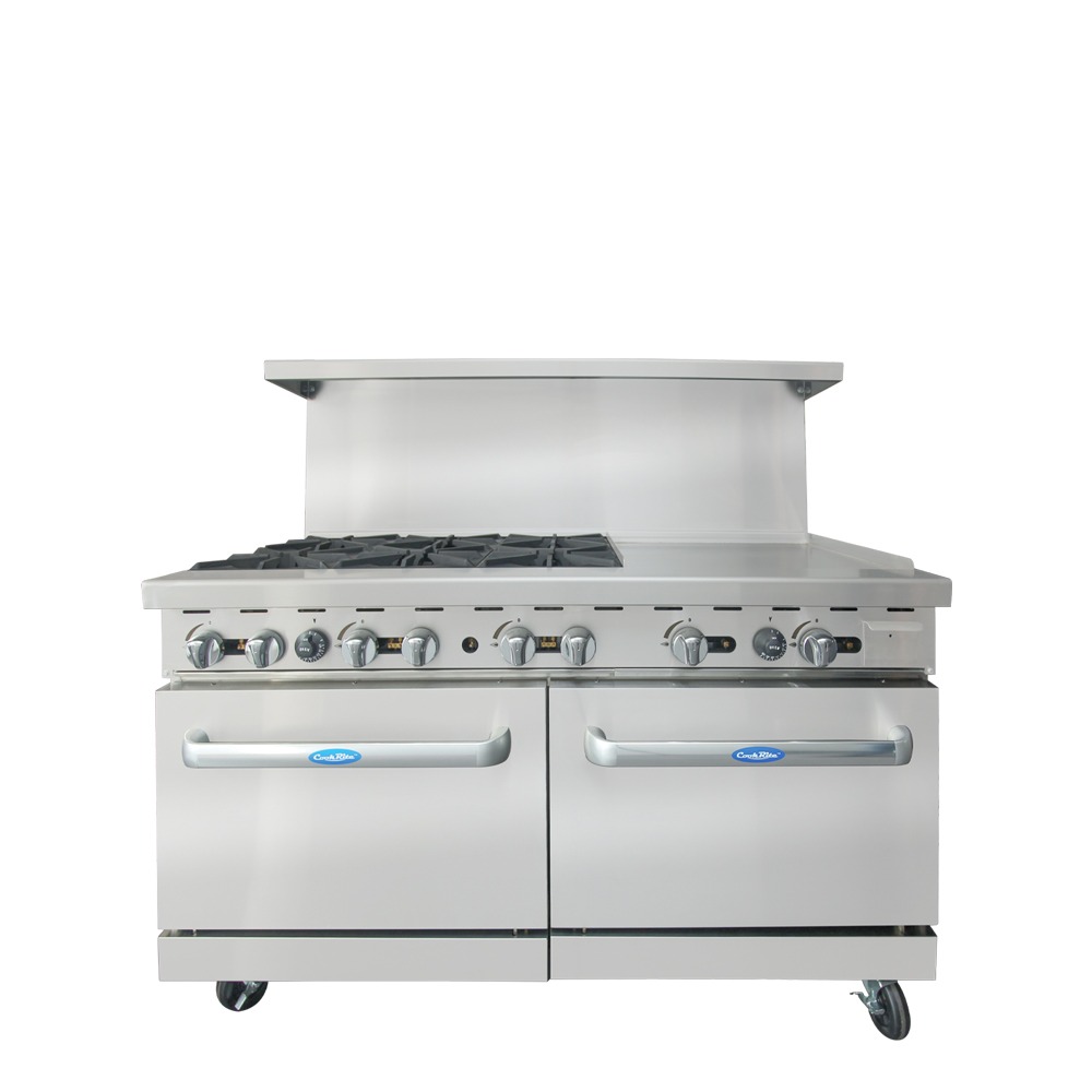 6 Burner Range w/ 24" Griddle - Restaurant Equipment & Supplies